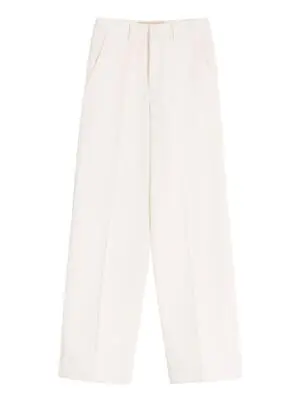 Valentino Garavani Pleated Wide-leg Trousers - Latte