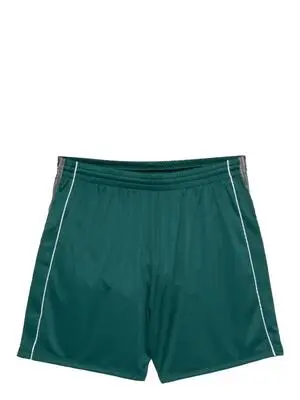 Martine Rose Layered Jersey Shorts With Logo Detail - Blue