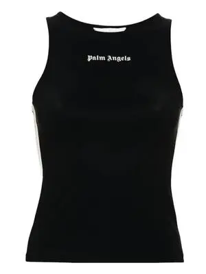 Palm Angels Logo Print Tank Top - Black