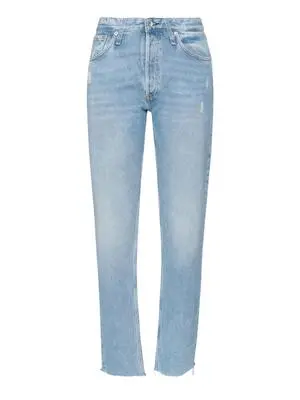 RAG & BONE Rag & Bone Light Wash Fringed Hem Jeans