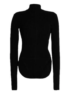 Rick Owens Ribbed-knit Turtleneck Sweater With Cutout Detail - Black