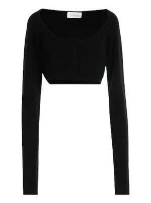 Sportmax Wool Long Sleeve Top - Black