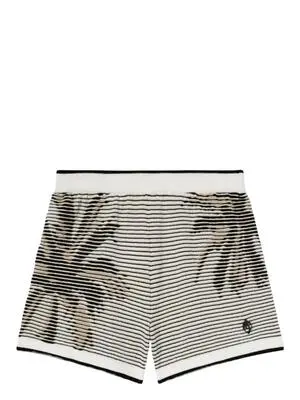 Palm Angels Jacquard Knit Shorts - White