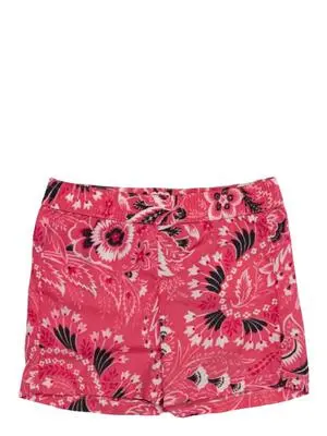 Etro Floral Print Cotton Shorts - Pink