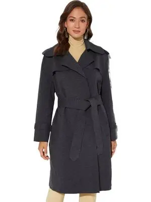 Norma Kamali Belted Trench Coat - Black