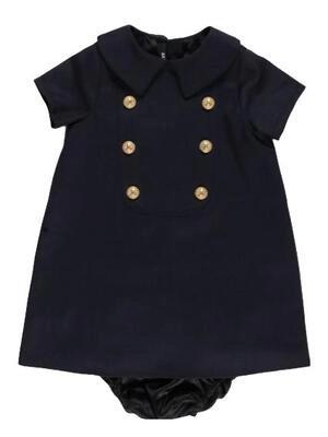 Balmain Double-breasted Virgin Wool Shirtdress - Black