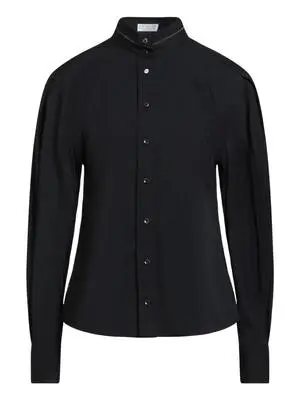 Brunello Cucinelli Brunello Cucinelli Embellished Poplin Blouse Black