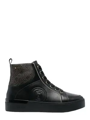 LIU JO High-Top Sneakers With Monogram Print