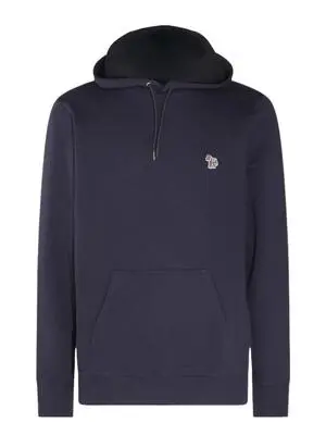 Paul Smith Zebra Patch Drawstring Hoodie - Black