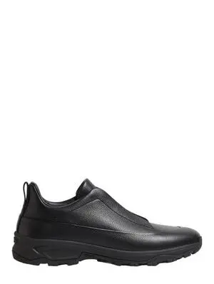 Zegna Zegna Triple Stitch Monte Leather Sneakers Black