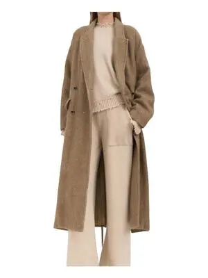UMA WANG Long Sleeved Coat - Beige