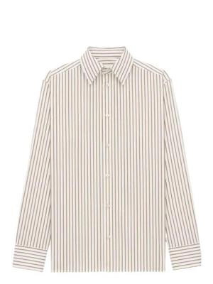 Saint Laurent Striped Long Sleeve Shirt - No