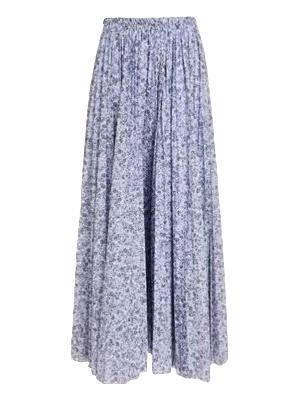MAXCO. Max&co. Floral Print Maxi Skirt - Gray