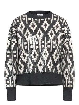 BRUNELLO CUCINELLI Brunello Cucinelli Geometric Jacquard Sequin Crewneck Knit Sweater