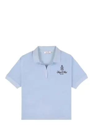 SPORTY  RICH Sporty & Rich Embroidered Polo Shirt - Blue