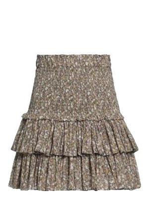 Isabel Marant Étoile Isabel Marant Etoile High-Waisted Tiered Ruffle Mini Skirt Gray