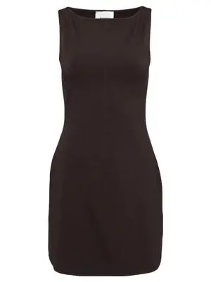 REFORMATION Reformation Natalie Ribbed Dress Black