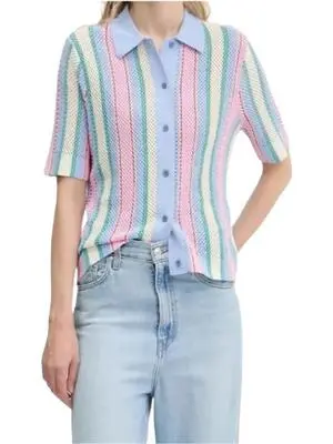 Stine Goya Striped Knit Shirt - Blue