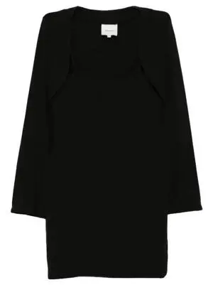 REFORMATION Chloe Knit Shrug Dress Set - Black