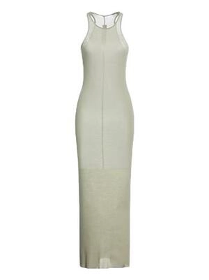 Rick Owens Slim Sleeveless Ribbed Jersey Dress - Gray