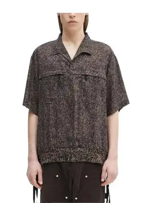 Undercover Pocket Speckled Cotton Shirt - Black
