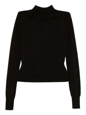 REFORMATION Reformation Jett High Neck Long Sleeve T-Shirt Black