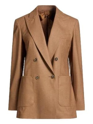 Max Mara Double-breasted Flannel Blazer - Brown