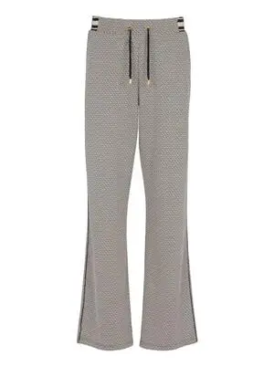 Balmain Monogram-jacquard Drawstring Pants - Gray