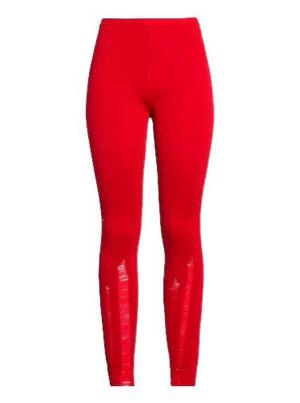 MAISON MARGIELA Solid Color Knit Leggings - Red