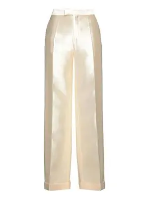 MAISON MARGIELA Satin Wide Leg Dress Pants - Nude