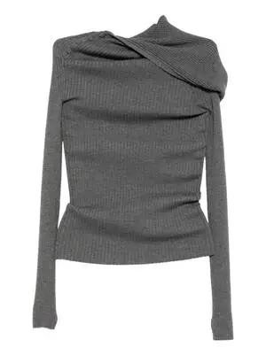 JEAN PAUL GAULTIER Halterneck Knit Top - Gray