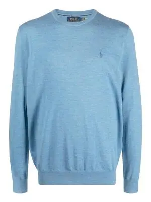 Polo Ralph Lauren Embroidered Knit Jumper - Blue