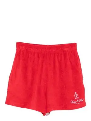 SPORTY  RICH Sporty & Rich Terry Shorts - Red