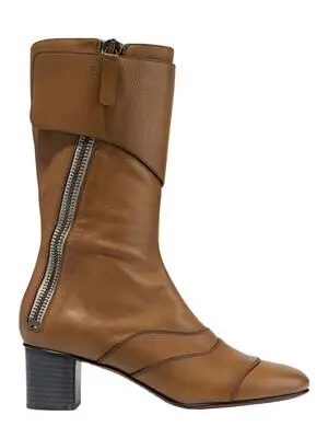Chloé Ankle Boots With Block Heel And Zip Fastening - Brown