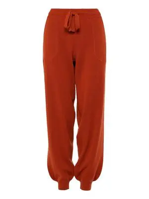 ERES Knitted Track Pants With Cuffed Hem - Red