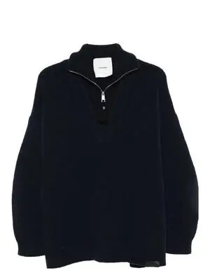 Nanushka Kylen Zip-neck Tassel Sweater - Black