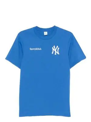 SPORTY  RICH Sporty & Rich New York Yankees Crewneck T-shirt - Blue