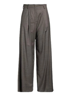 Max Mara Houndstooth Flannel Wide-leg Trousers - Black