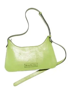 Acne Studios Cracked Leather Shoulder Bag - Green