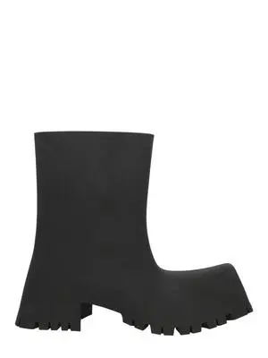Balenciaga Platform Square-toe Boots - Black