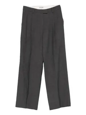 LOW CLASSIC Pleated Tailored Trousers - Black