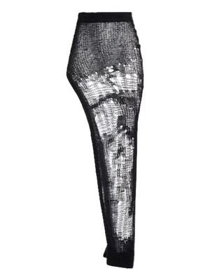 Rick Owens Split Knit Skirt - Gray