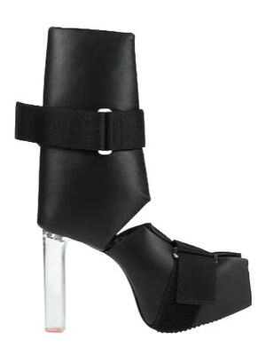 Rick Owens Leather Platform Boots - Black