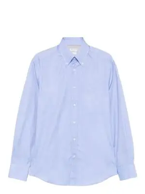 Brunello Cucinelli Button-down Cotton Shirt Blue