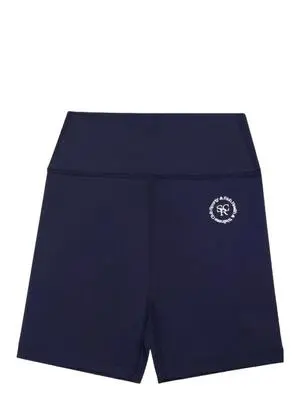 SPORTY  RICH Sporty & Rich Logo Print Cycling Shorts - Black