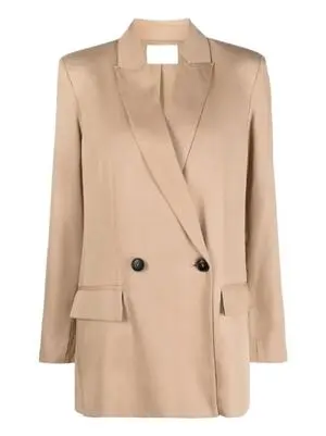 ST. AGNI Double-breasted Blazer - Nude