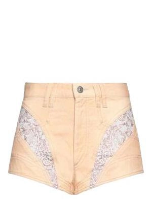 Isabel Marant Étoile Light Wash High Waist Denim Hot Pants - Nude