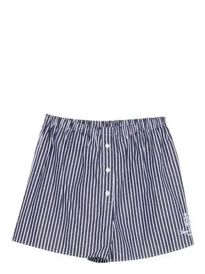 SPORTY  RICH Sporty & Rich Vendome Striped Shorts - Gray
