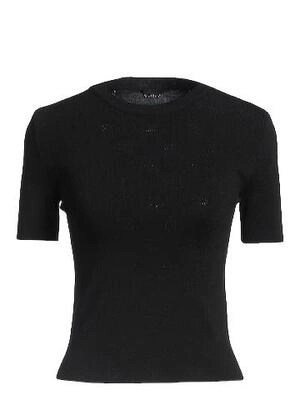 Balenciaga Lightweight Knit Crewneck Short Sleeve Jumper - Black
