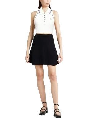 Tory Burch Sleeveless Cropped Polo Top - Multicolor